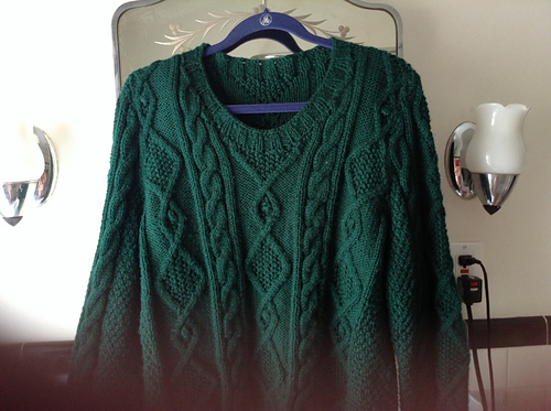 Ravelry: 11-11 Aran jumper with front opening pattern by DROPS design