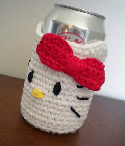 Ravelry: Hello Kitty Soda Can Cozy pattern by Aunt Janet's Designs