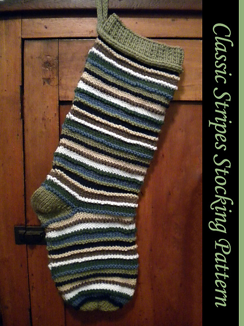 Ravelry: Classic Stripes Stocking pattern by Aunt Janet's Designs