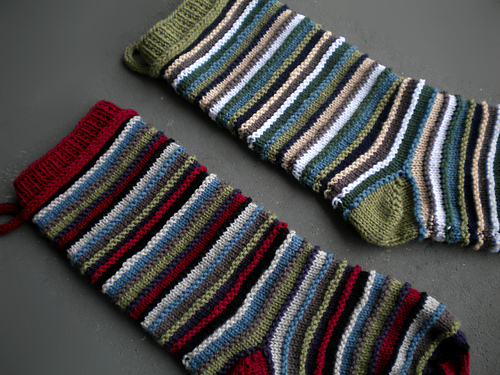 Ravelry: Classic Stripes Stocking pattern by Aunt Janet's Designs
