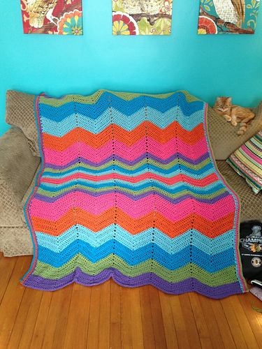 Ravelry: Bright Ripple Throw pattern by Ann Regis