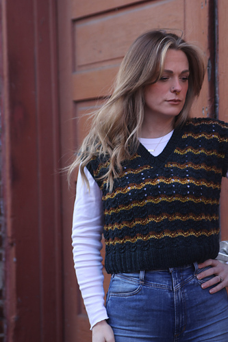 Ravelry: Harvey Wallbanger Vest pattern by Thea Colman
