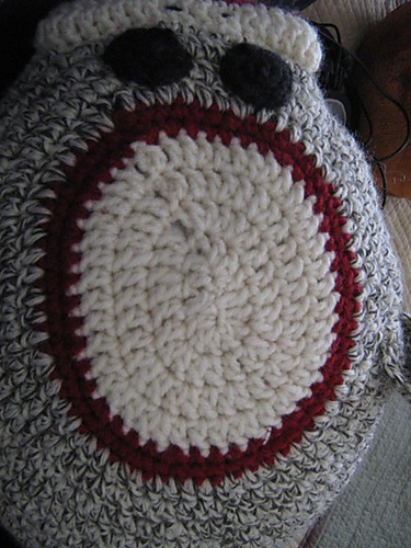 Ravelry: Sock Monkey Ski Helmet Cover pattern by Deborah Bagley