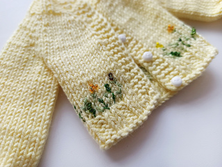 Ravelry: Floral miniature cardigan pattern by Anna Kibalchich-Poda