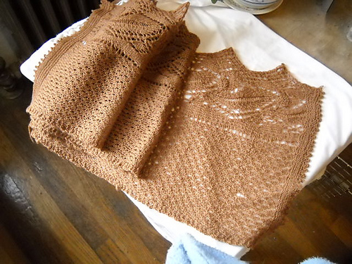 Ravelry: Leaf and Acorn Lace Scarf pattern by Shui Kuen Kozinski