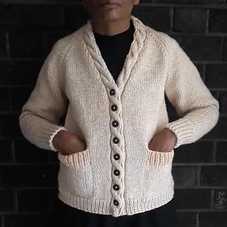 Ravelry: Raglan Cable Knit Cardigan pattern by BC Cardigans