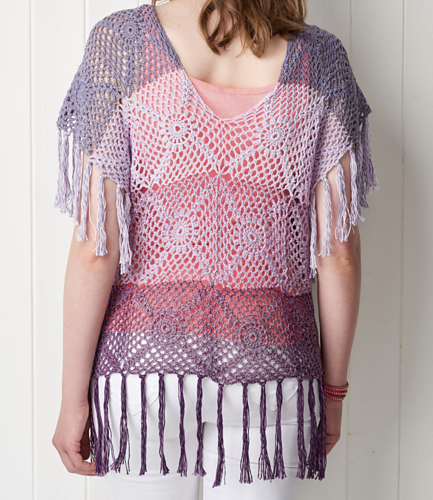 Ravelry: French lavender poncho top pattern by Cecile Balladino