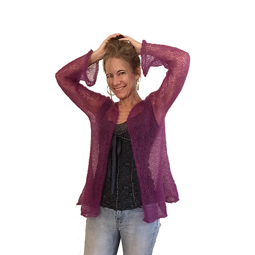 Ravelry: Diaphanous Mohair Cardigan pattern by Becky Pursell