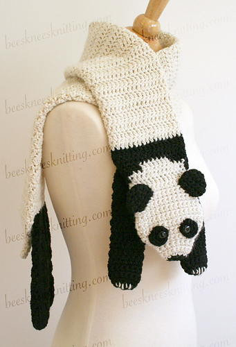 Ravelry: Panda Scarf pattern by Bees Knees Knitting