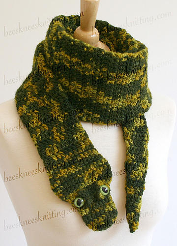 Ravelry: Snake Scarf pattern by Bees Knees Knitting