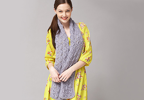 Ravelry: Delicate Cables Scarf pattern by Patons