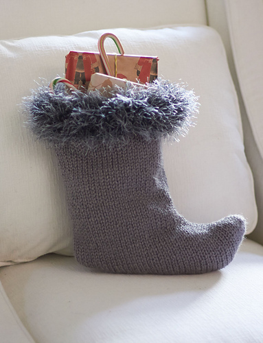 Ravelry: Fur Cuff Stocking pattern by Patons