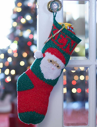 Ravelry: Santa's Stocking Just for You pattern by Bernat Design Studio