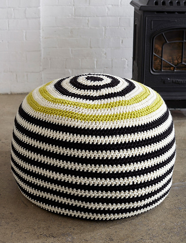 Ravelry: Graphic Stripes Pouf pattern by Bernat Design Studio