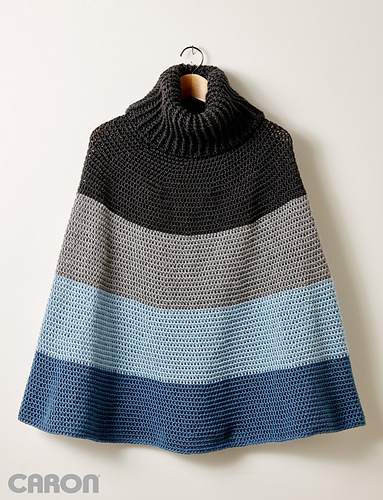 Ravelry: Cozy Cowl Cape pattern by Caron Design Team