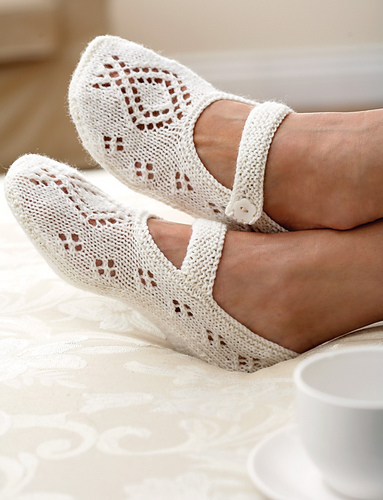 Ravelry: Lace Slipper pattern by Patons