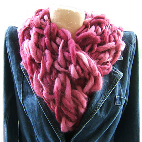 Ravelry: Raspberry Ripple Dreadlocks Scarf pattern by Lorraine Hearn
