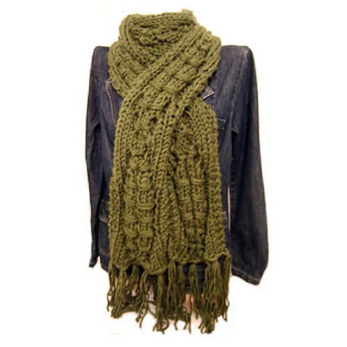 Ravelry: Rustic Leaf Reversible Scarf pattern by Lorraine Hearn