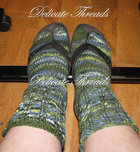 Ravelry: Toe Up Flip Flop Socks pattern by Belinda Watkins