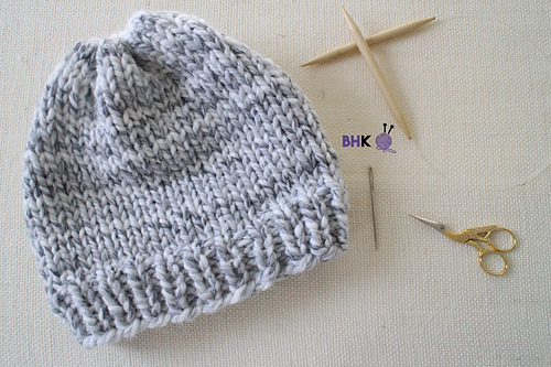 Ravelry: Beginner Beanie pattern by B.hooked Knitting