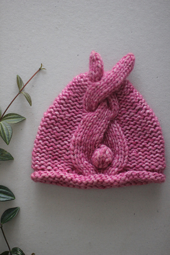 Ravelry: Bunny Tail Beanie pattern by Ekaterina Filippova-Blanchard