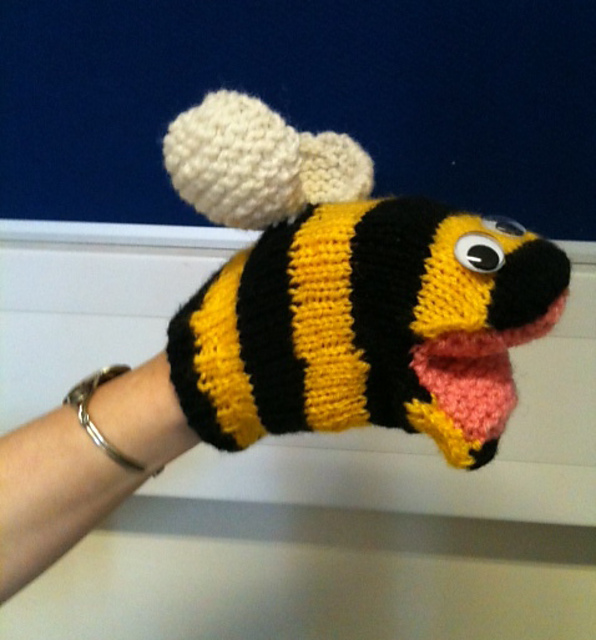 Ravelry: Bee puppet for charity pattern by Carly Hobson