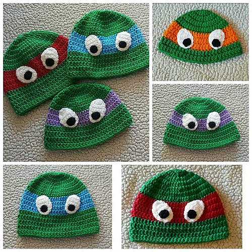 Ravelry: Ninja Turtle Hat pattern by Brooke Rabideau