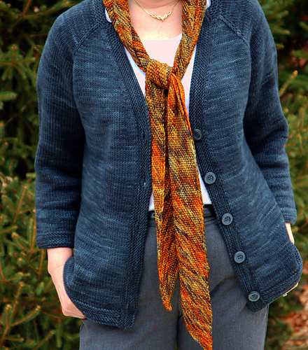 Ravelry: Attached Scarf Cardigan pattern by Ramona Gaynor