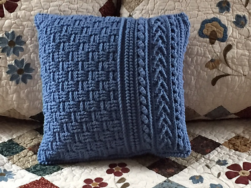 Ravelry: Tan Basket Weave Pillow pattern by Bonnie Barker