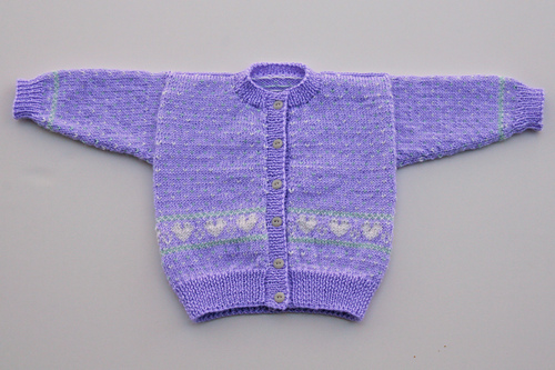 Ravelry: Sweet Hearts Fair Isle Baby Cardigan pattern by Bridget Pupillo