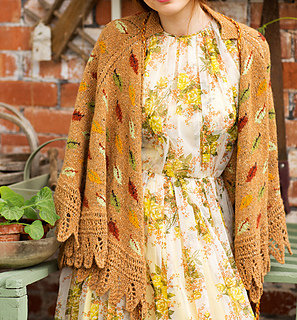 Ravelry: Autumn Leaves Cape pattern by Sasha Kagan