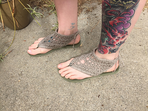 Ravelry: Gladiator Flip Flop Sandals Adult pattern by Amanda Julien