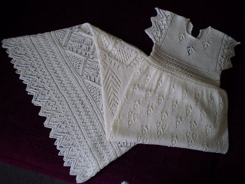 Ravelry: Project 8 - Christening Robe Apron pattern by Heirloom Knitting