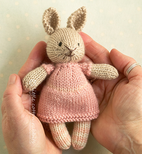 Ravelry: mini bunny and bear in a dress pattern by Julie Williams