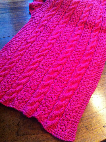 Ravelry: Coin Lace and Cable Wrap pattern by Shui Kuen Kozinski