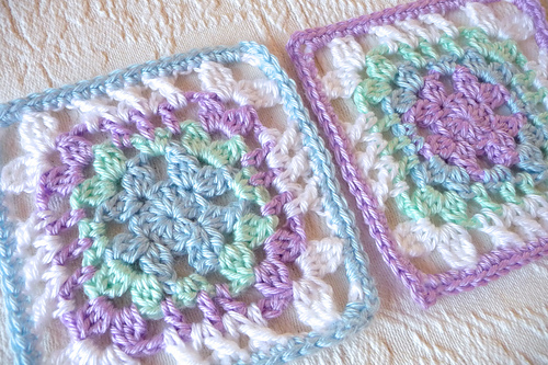 Ravelry: Corner Cluster 6 inch Square pattern by Lois Everett