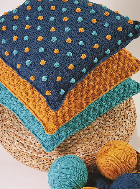 Ravelry: PT 8524 - Bobble Cushion Covers pattern by Bendigo Woollen Mills