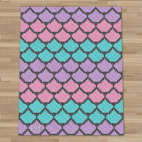 Ravelry: C2C Mermaid Scales pattern by Harlee Jane