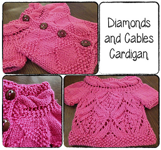 Ravelry: Diamonds and Cables Cardigan pattern by Corley Groves