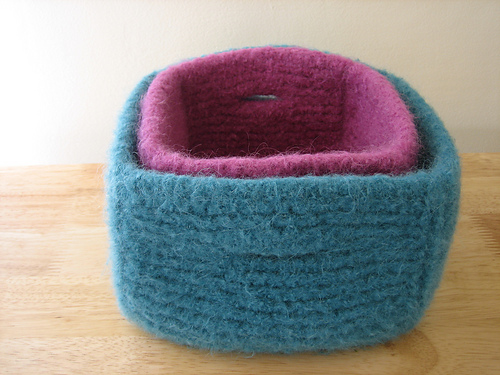 Ravelry: Felted Boxes pattern by Kay Gardiner and Ann Shayne