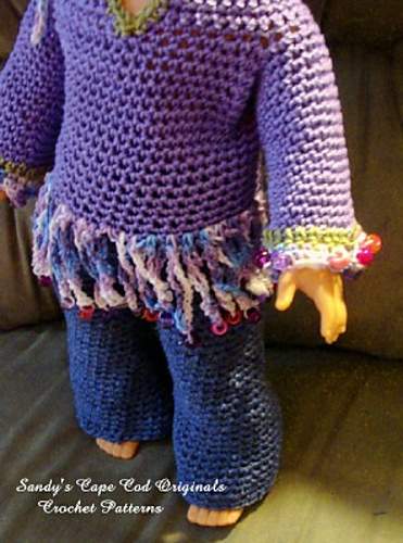 Ravelry: Doll "That 70's Look" Hippie Outfit pattern by Sandy Powers