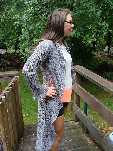 Ravelry: 745 Plus Size Elegant Long Sweater pattern by Sandy Powers