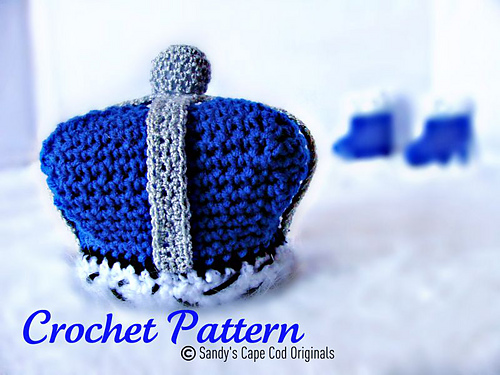 Ravelry: 535 Little Prince/Princess Crown and Booties pattern by Sandy ...