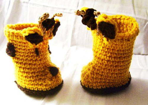 Ravelry: 269 Giraffe Baby Booties pattern by Sandy Powers