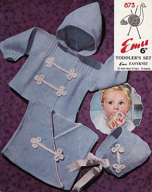 Ravelry: Hoodie, Vest and Bonnet pattern by Emu Wools Ltd