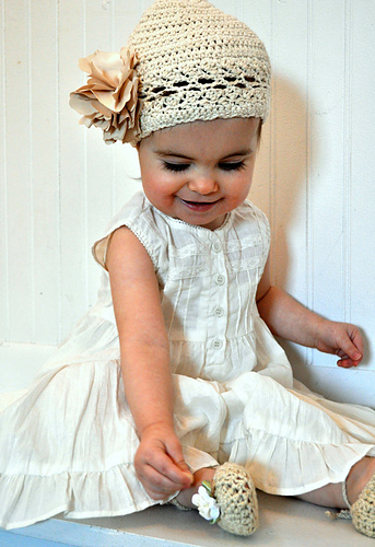 Ravelry: Baby Bella crocheted hat and slippers pattern by Beth Ann Beck
