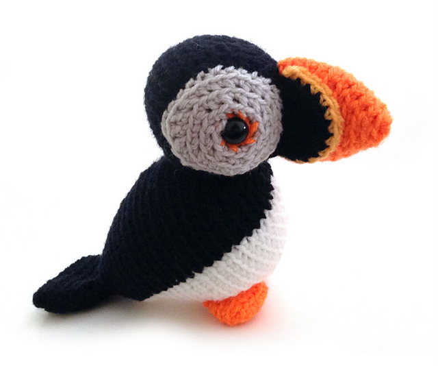 Toys Handmade Crochet Puffins; Crochet Puffins; Stuffed Puffins ...