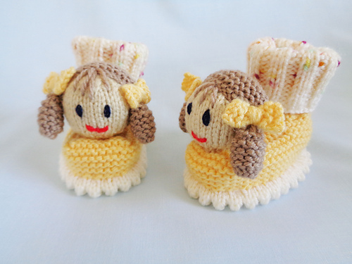 Ravelry: Doll Head Baby Booties pattern by Carol Turner