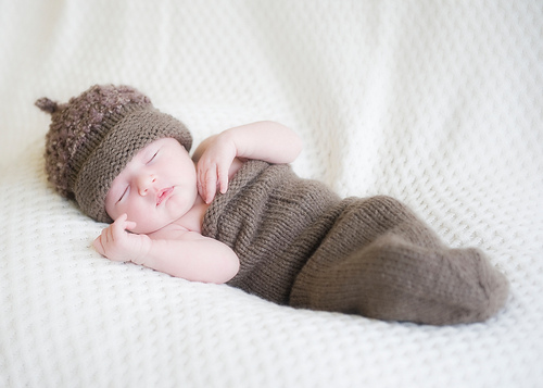 Ravelry: Swaddle Sac and Acorn Cap pattern by Rebecca Bright