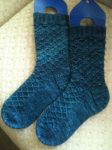 Ravelry: Beaded Lattice Socks pattern by Terry Morris